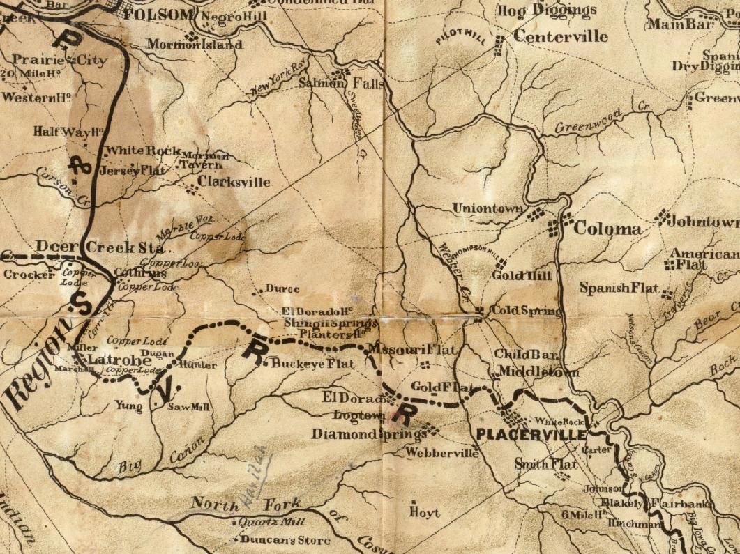 1865 Railroad Map: Folsom to Nevada via Lake Tahoe – Doug Steps Out